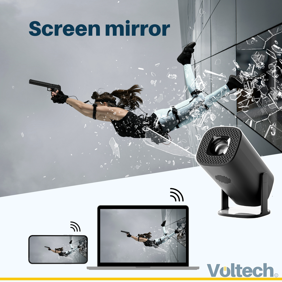 Voltech Vision Projector | Portable & Dynamic ⭐️⭐️⭐️⭐️⭐️